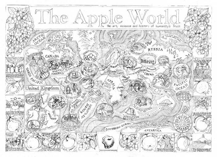 Apple World Map - Apples and People