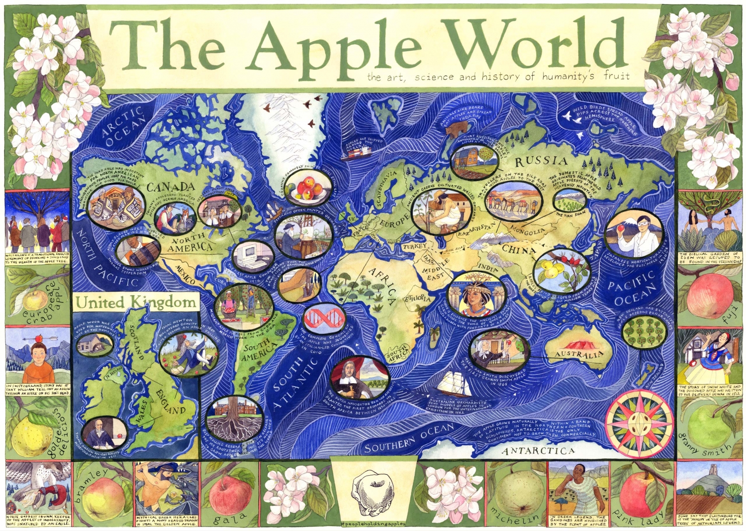 Apple World Map - Apples and People